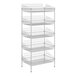 Regency NSF Chrome Stationary 5 Basket Storage Display Stand - 24" x 36 ...