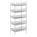 Regency NSF Chrome Stationary 5 Basket Storage Display Stand - 24" x 36 ...