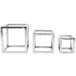 American Metalcraft HMRRSET 3-Piece Hammered Stainless Steel Open Frame ...