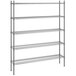 Regency 12" x 60" x 74" NSF Stainless Steel 5-Shelf Kit