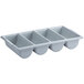 Tablecraft Gray 4-Compartment Plastic Cutlery Box / Flatware Bin with ...