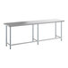 Steelton 24" x 96" 18-Gauge 430 Stainless Steel Open Base Work Table