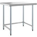Steelton 30" x 36" 18-Gauge 430 Stainless Steel Open Base Work Table