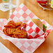 Choice 12" x 12" Red Check Deli Sandwich Wrap Paper - 1000/Pack