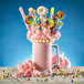 Frostline Pink Cotton Candy Soft Serve Ice Cream Mix 6 lb. - 6/Case