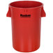Continental 4444RD Huskee 44 Gallon Red Round Trash Can