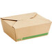 Choice 7 3/4" x 5 1/2" x 2" Kraft Microwavable Folded Paper #2 Take-Out ...
