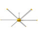 12' Yellow & Silver Aluminum Shop Ceiling Fan - Big Ass Fans