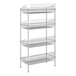 Regency 18" x 36" x 64" NSF Chrome Stationary 4 Basket Storage Display ...