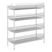 Regency 24" x 60" x 64" NSF Chrome Stationary 4 Basket Storage Display ...