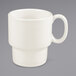 Tuxton BEM-1003 10 oz. Eggshell Stackable China Mug - 24/Case
