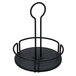 Tablecraft BKDIA780 Versa Rack 7 3/4" Black Condiment Caddy