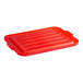 Vigor 20" x 15" Red Heavy-Duty Polypropylene Bus Tub Lid / Storage Box Lid