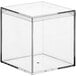 Visions Clear Plastic Mini Cube with Lid 3" - 96/Case