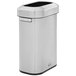 Rubbermaid Refine 2147581 15 Gallon Stainless Steel Slim Waste Container