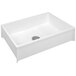 E.L. Mustee 65M 36" White Fiberglass Mop Sink with Drain Shelf