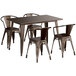 Lancaster Table & Seating Alloy Series 48" x 30" Copper Dining Height ...