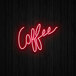 Canvas Freaks 48" x 32" Neon Red Coffee Sign