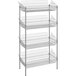 Regency NSF Chrome Stationary 5 Basket Storage Display Stand - 18" x 36 ...