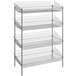 Regency 24" x 48" x 64" NSF Chrome Stationary 4 Basket Retail Storage ...