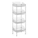 Regency NSF Chrome Stationary 5 Basket Storage Display Stand - 18" x 24 ...
