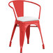 Lancaster Table & Seating Alloy Series Red Metal Indoor Arm Chair with ...