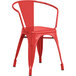 Lancaster Table & Seating Alloy Series Red Metal Indoor Arm Chair with ...