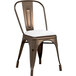 Lancaster Table & Seating Alloy Series Copper Metal Indoor Cafe Chair ...