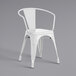 Lancaster Table & Seating Alloy Series White Metal Indoor Arm Chair ...