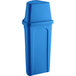 Lavex 21 Gallon Blue Corner Round Waste / Recycling Bin with Blue Push ...