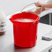 Lavex 14 Qt. Red Round Bucket
