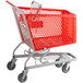 Regency Red Plastic Grocery Cart - 5.8 Cu. Ft.