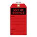Avery® 3" x 5 3/4" "Out of Service" Red Pre-Printed Pre-Strung ...