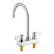 Regency Deck-Mounted Faucet with 4" Centers and 6" Swivel Gooseneck Spout