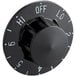 Robertshaw 40-355 2" Black Steam Table Knob (Off, Low, 2-6, Hi)
