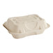 World Centric No PFAS Added Compostable Fiber Hoagie Clamshell 9" x 6 ...