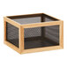 Cal-Mil Camden 12" x 12" x 7" Black Metal / Oak Wood Reversible Display ...