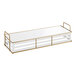 Cal-Mil Empire 20 1/2" x 7" x 5 1/4" Rectangle White / Gold Metal ...