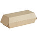 Sabert 7 3/4" x 3 1/4" Rectangular Corrugated Kraft Clamshell Take-Out ...