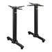 FLAT Tech KT22 EQ 22" x 22" Standard Height Black End Table Base Set with Equalizer Levelers - 2/Set