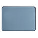 Cal-Mil Hudson 13" x 18" Stone Blue Rectangular Raised Rim Melamine Platter