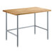 Regency 30" x 48" Wood Top Work Table with Galvanized Base
