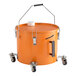Fryclone Smart Pail 7 Gallon Orange Utility Oil Pail with Mobile Base