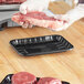 CKF 86567 (#2S) 6" x 8 3/8" x 11/16" Black PET Plastic Meat Tray - 500/Case