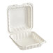 Choice 8" x 8" 1-Compartment Microwaveable White Mineral-Filled Plastic ...