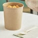 Choice 32 oz. Kraft Poly-Coated Paper Food Cup - 500/Case