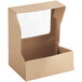 Baker's Lane 9" x 7" x 3 1/2" Kraft Auto-Popup Window Cake / Bakery Box ...