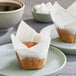 Baker's Lane 2" x 3" White Small Tulip Baking Cup - 125/Pack