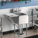 Regency 18" 16 Gauge Stainless Steel One Compartment Commercial Utility ...