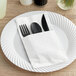 Hoffmaster Quickset 17" Square 2-Ply White Pocket Fold Dinner Napkin ...